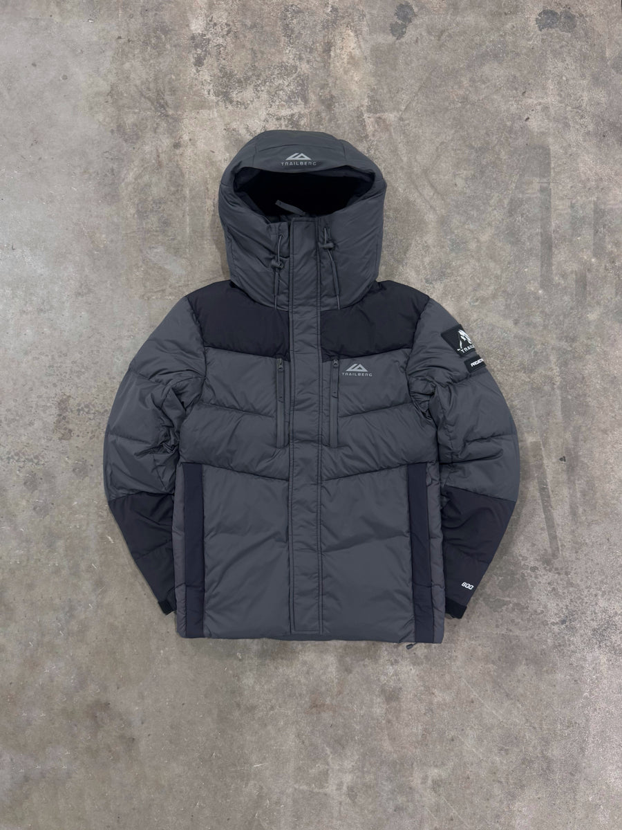 Trailberg Everest 600F Down Puffer Coat - Volcano Grey / Black – DripModa