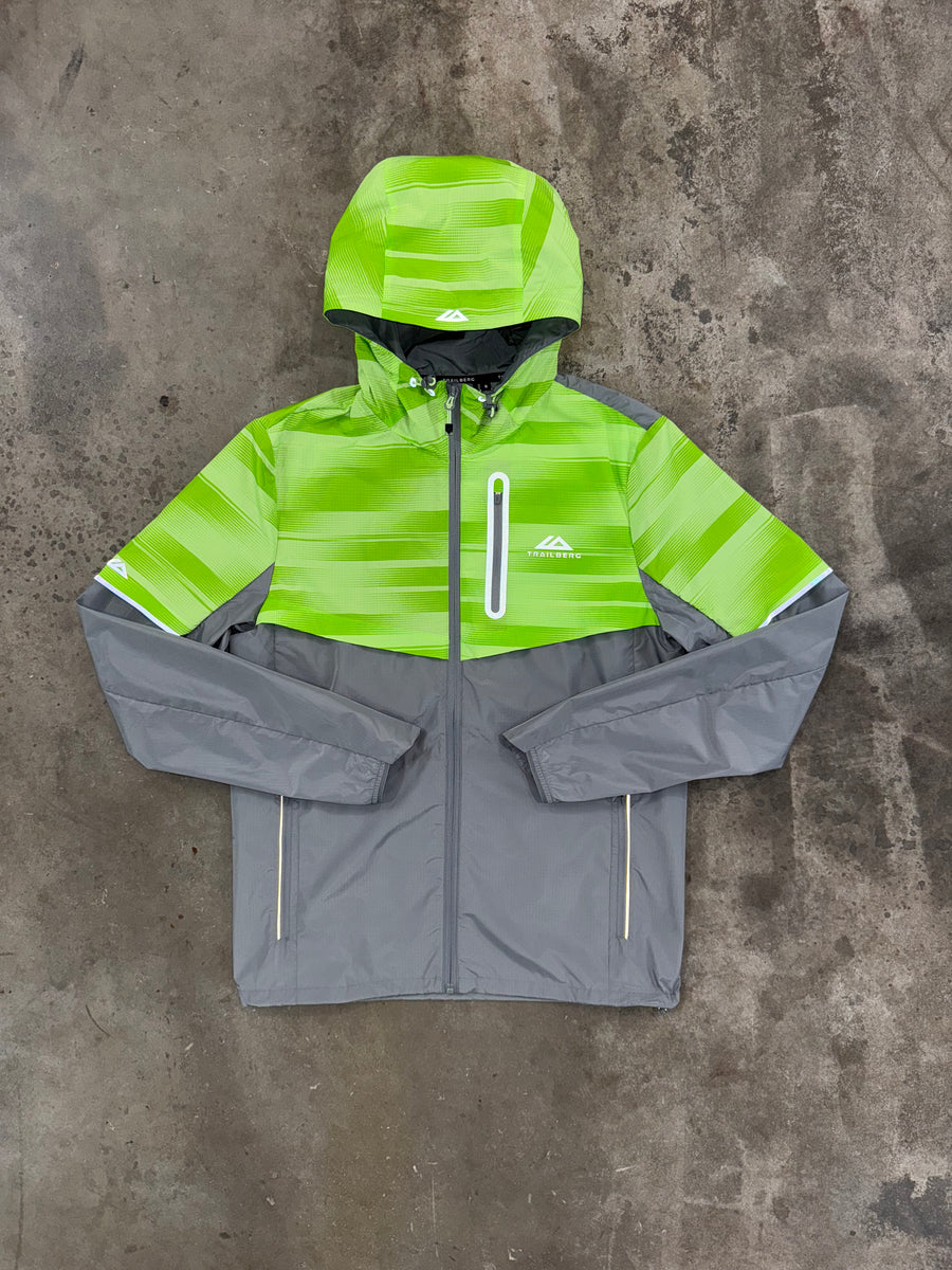 Trailberg Dimension 2.0 Windbreaker - Moon Grey / Neon Lime – DripModaUk
